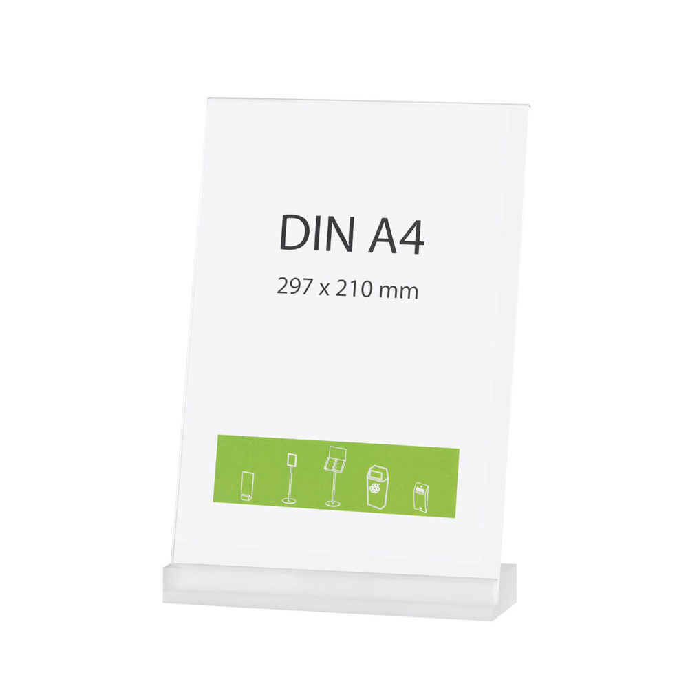 Counter Sign Holder ELEMENT Acrylic, Angled - FEPRO