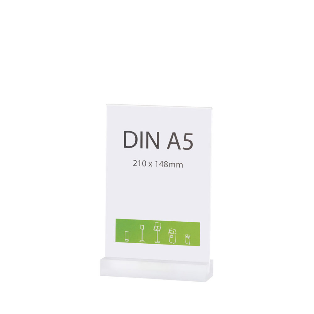 Tabletop Sign Holder ELEMENT Acrylic, Straight - FEPRO